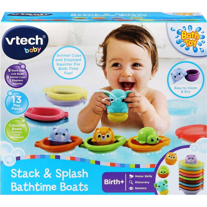 Vtech - Stack & Splash Bathtime Boats – Tates Toys and Hobbys Australia