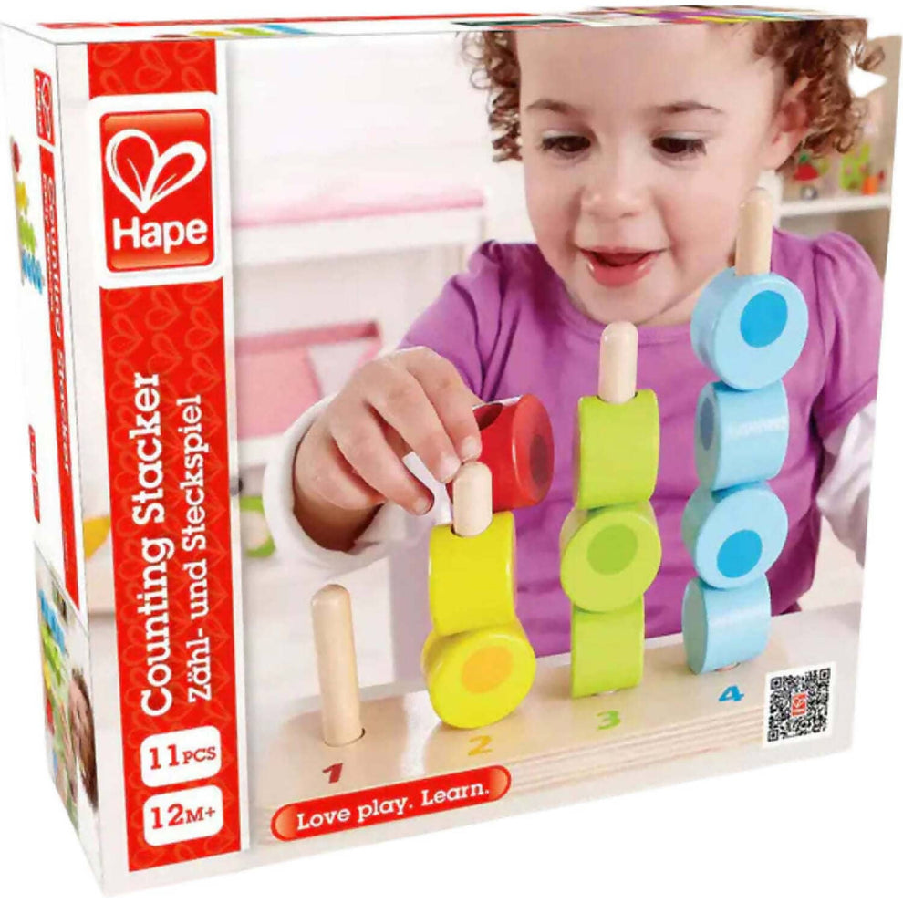 Hape - Counting Stacker Wooden Toy – Toys and Hobbys Australia